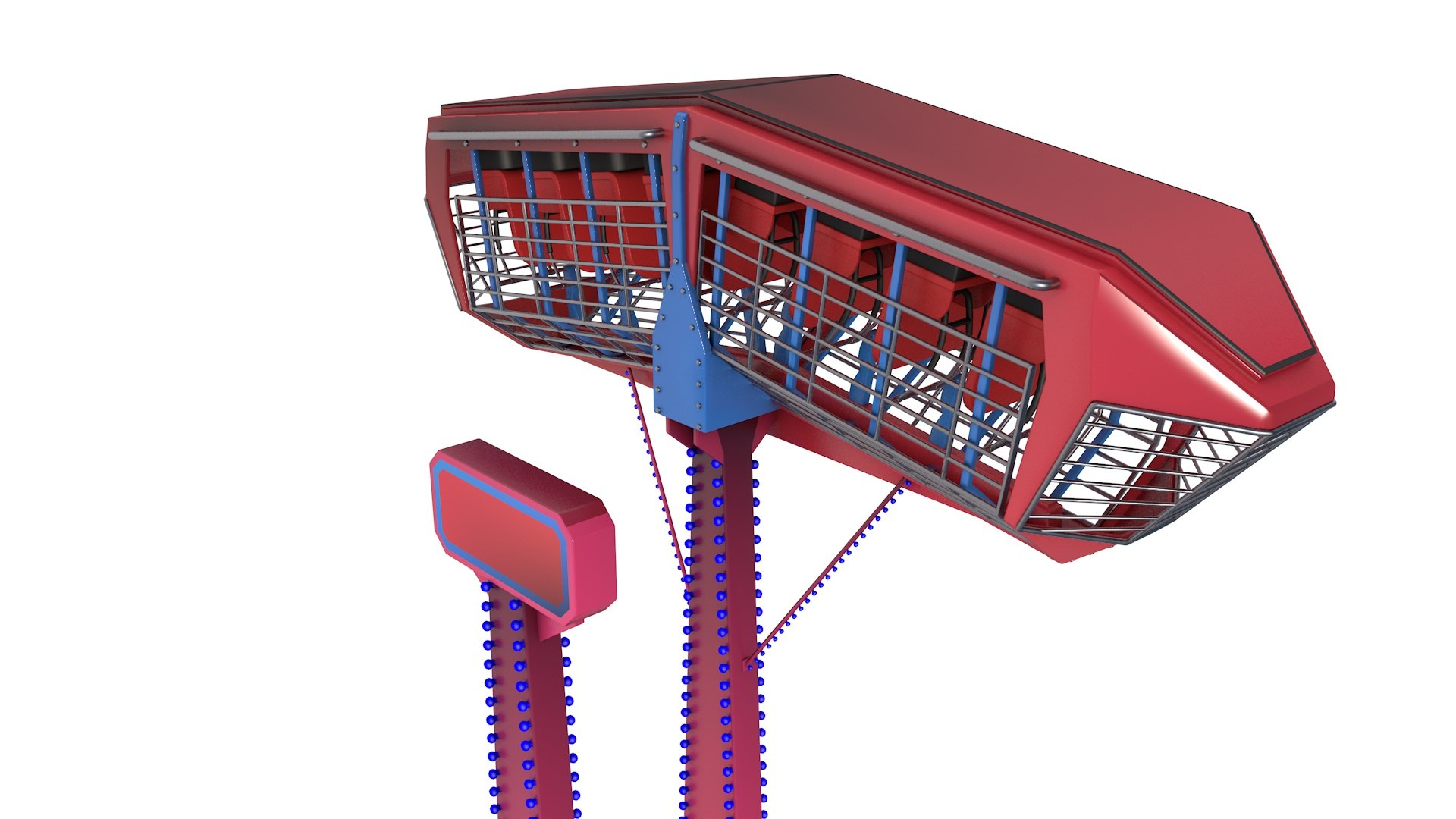 Kamikaze Ranger Ride Attraction 3D Model - TurboSquid 1926165