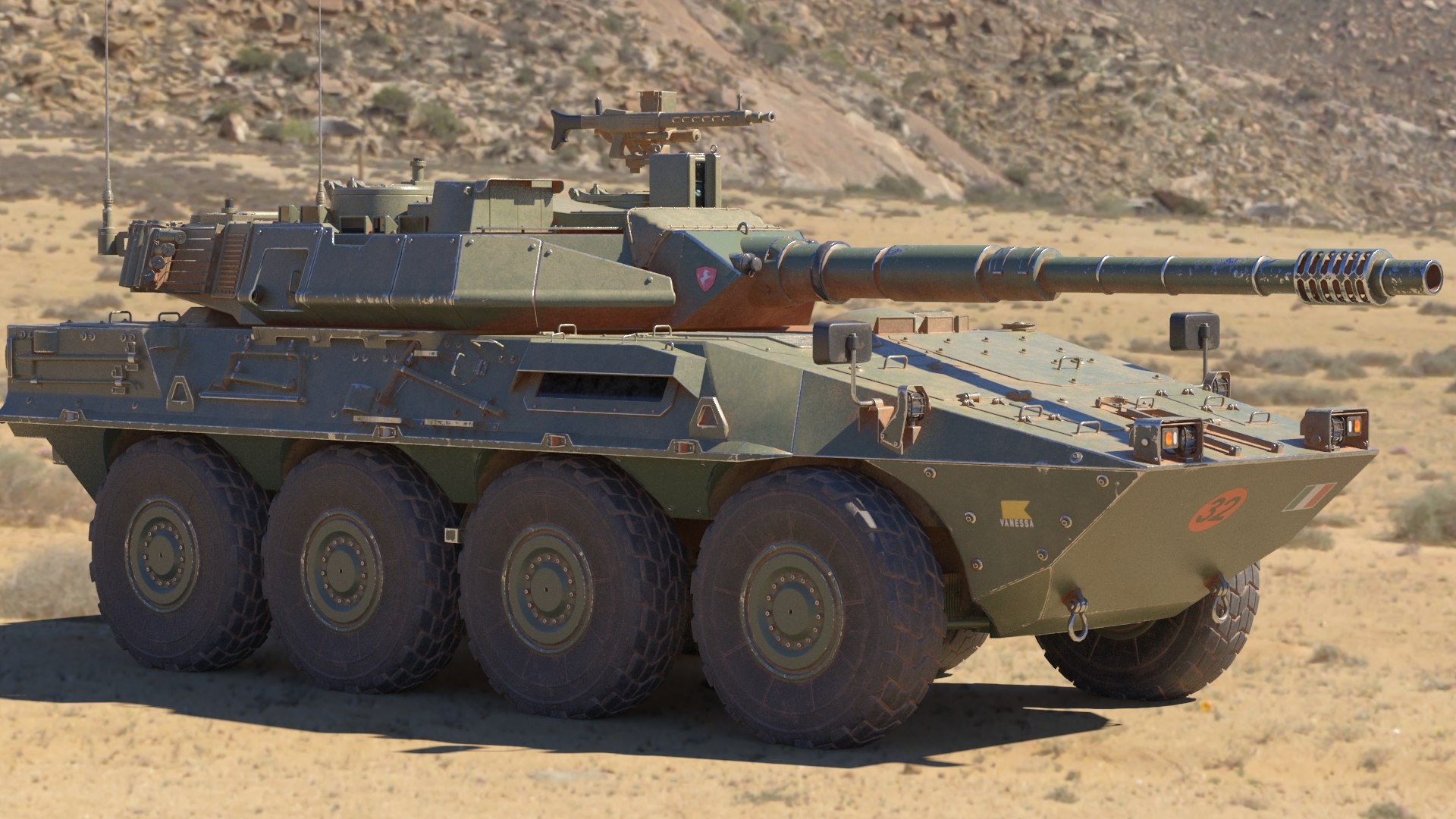 3D Wheeled Tank Centauro Model - TurboSquid 1966851