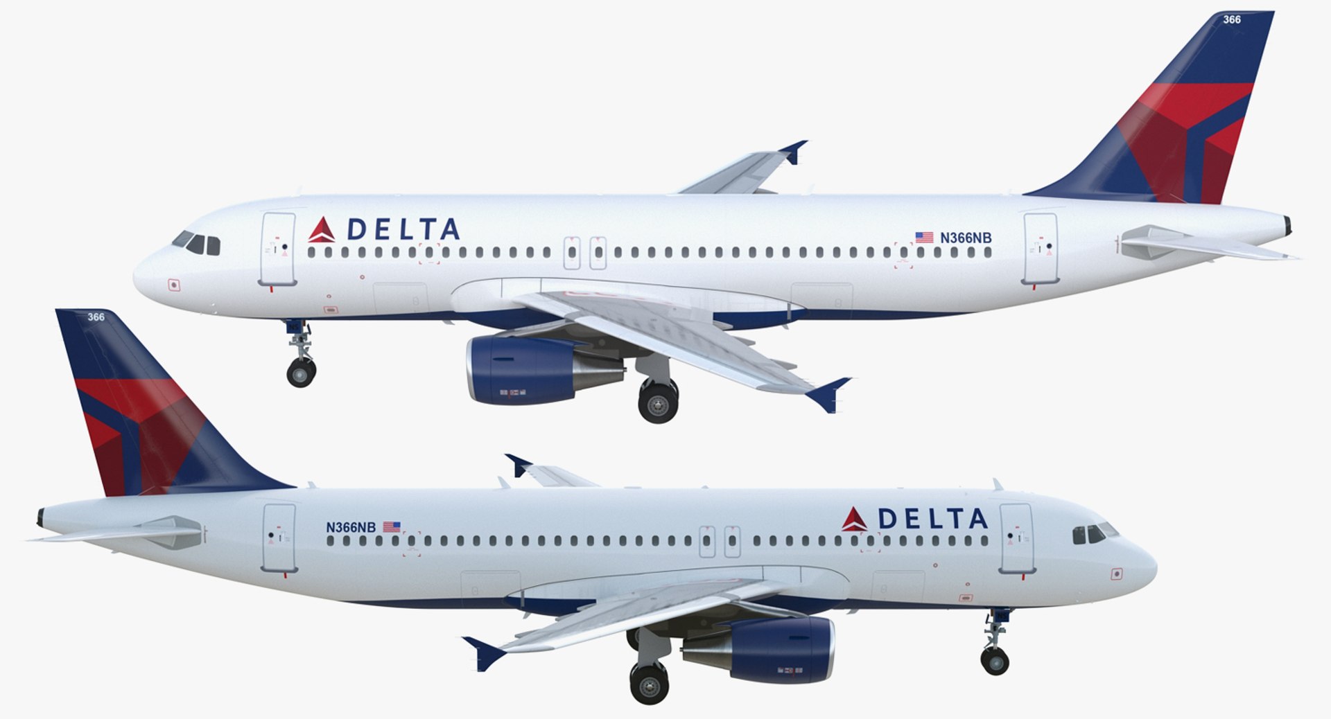 Airbus a320 delta air lines model - TurboSquid 1287010