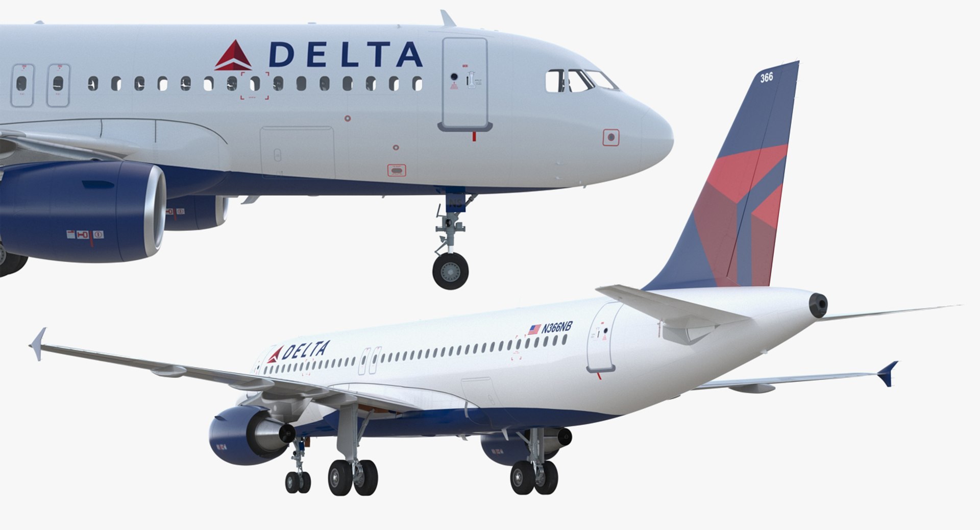 Airbus a320 delta air lines model - TurboSquid 1287010