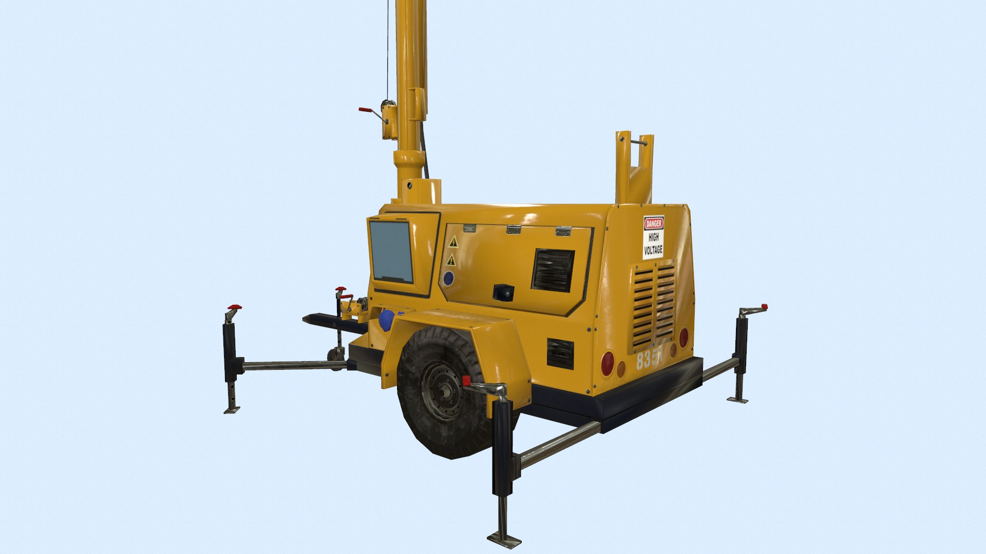 3D Model Light Tower Generator - TurboSquid 1466293