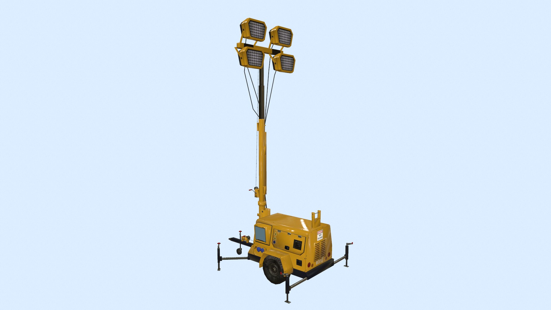 3D Model Light Tower Generator - TurboSquid 1466293
