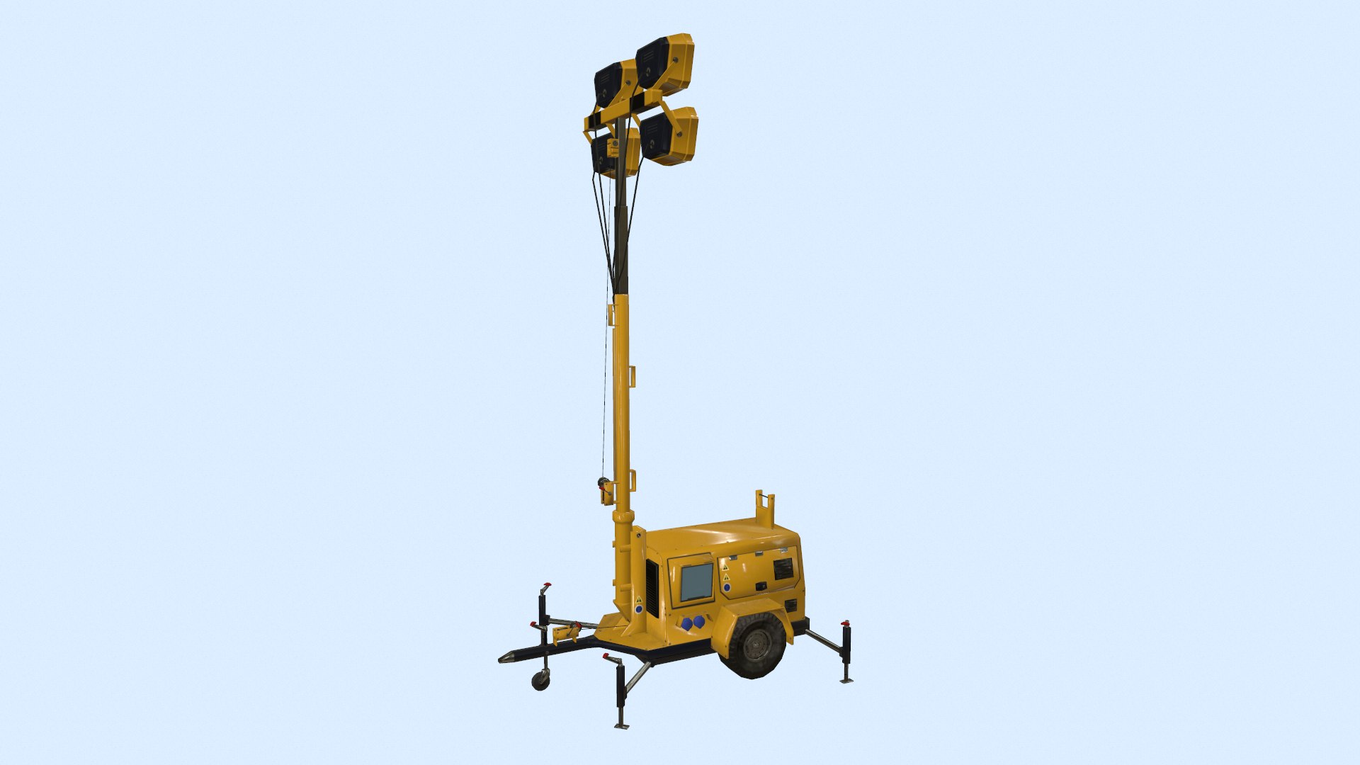3D Model Light Tower Generator - TurboSquid 1466293
