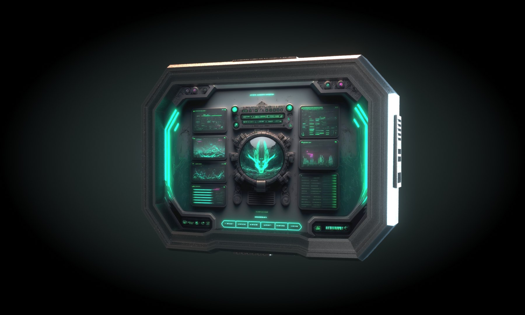 Sci Fi Cyberpunk Monitors 3D Model - TurboSquid 1999886