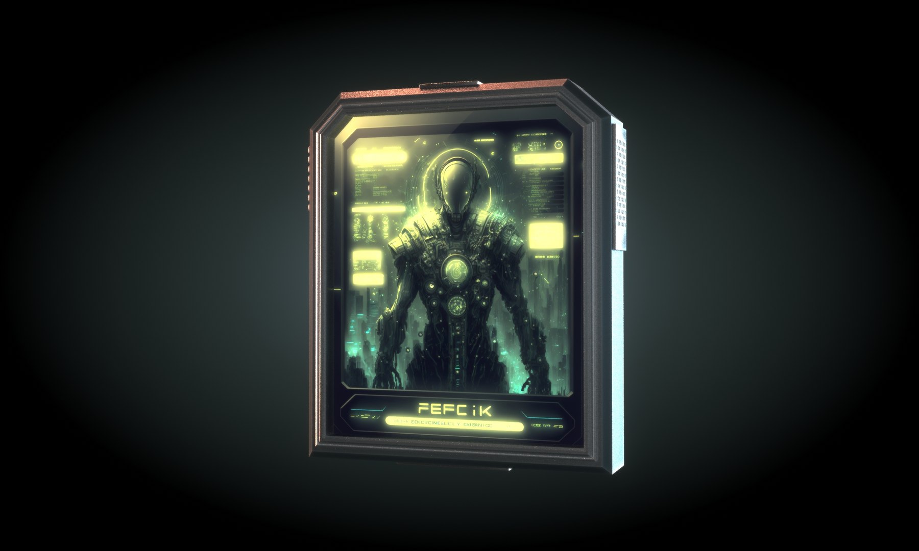Sci Fi Cyberpunk Monitors 3D Model - TurboSquid 1999886