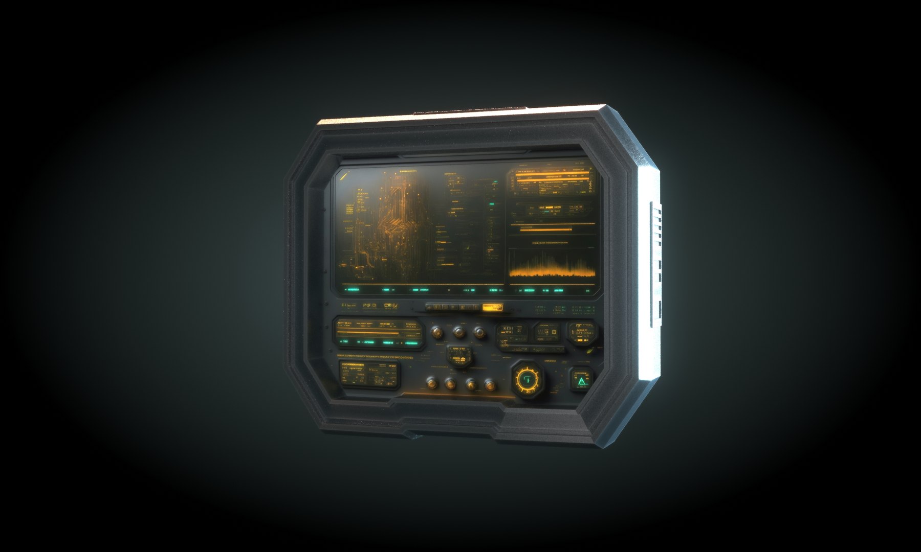Sci Fi Cyberpunk Monitors 3D Model - TurboSquid 1999886