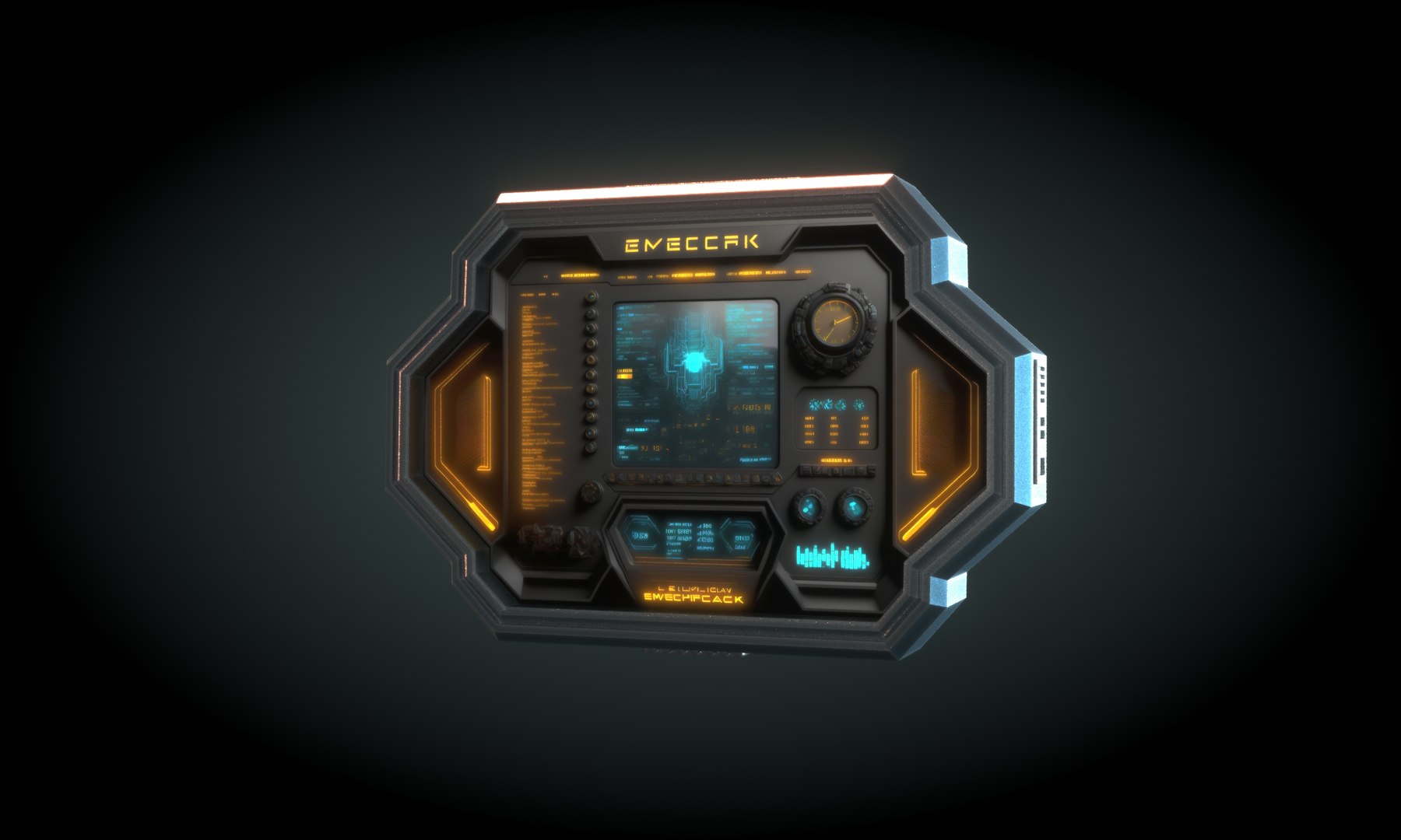 Sci Fi Cyberpunk Monitors 3D Model - TurboSquid 1999886