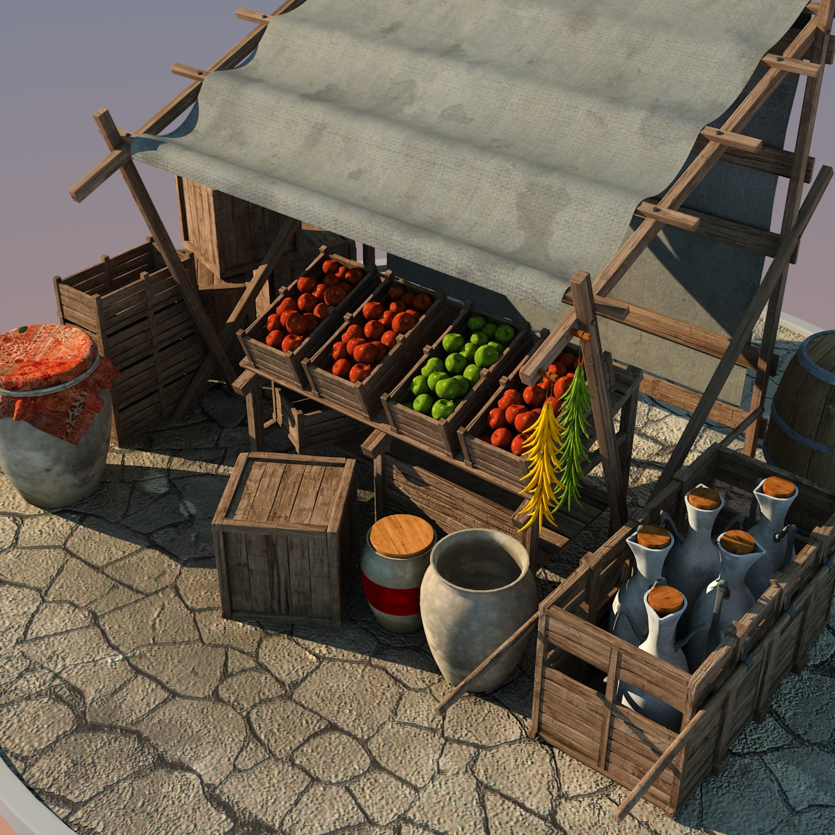 market stall model
