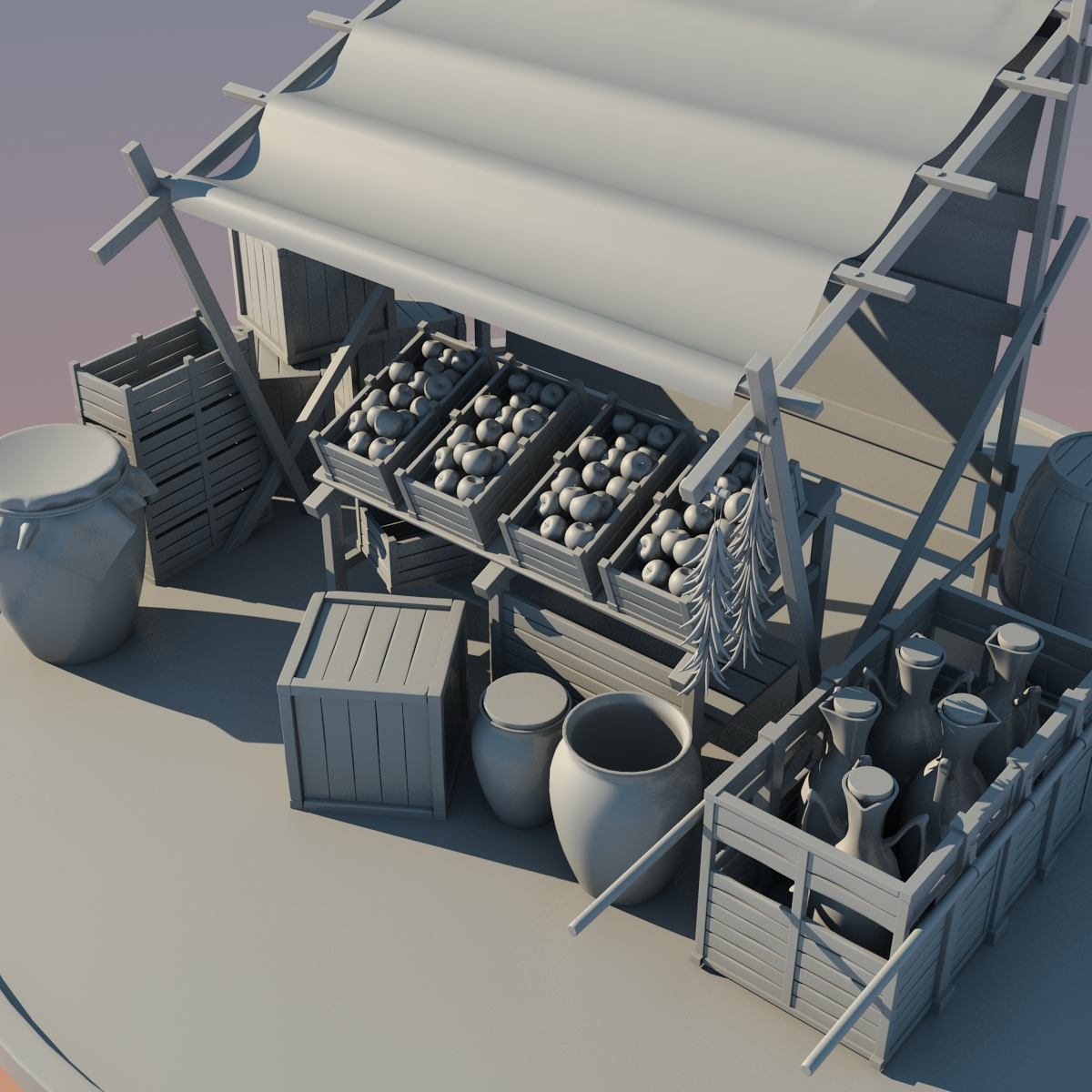 market stall model