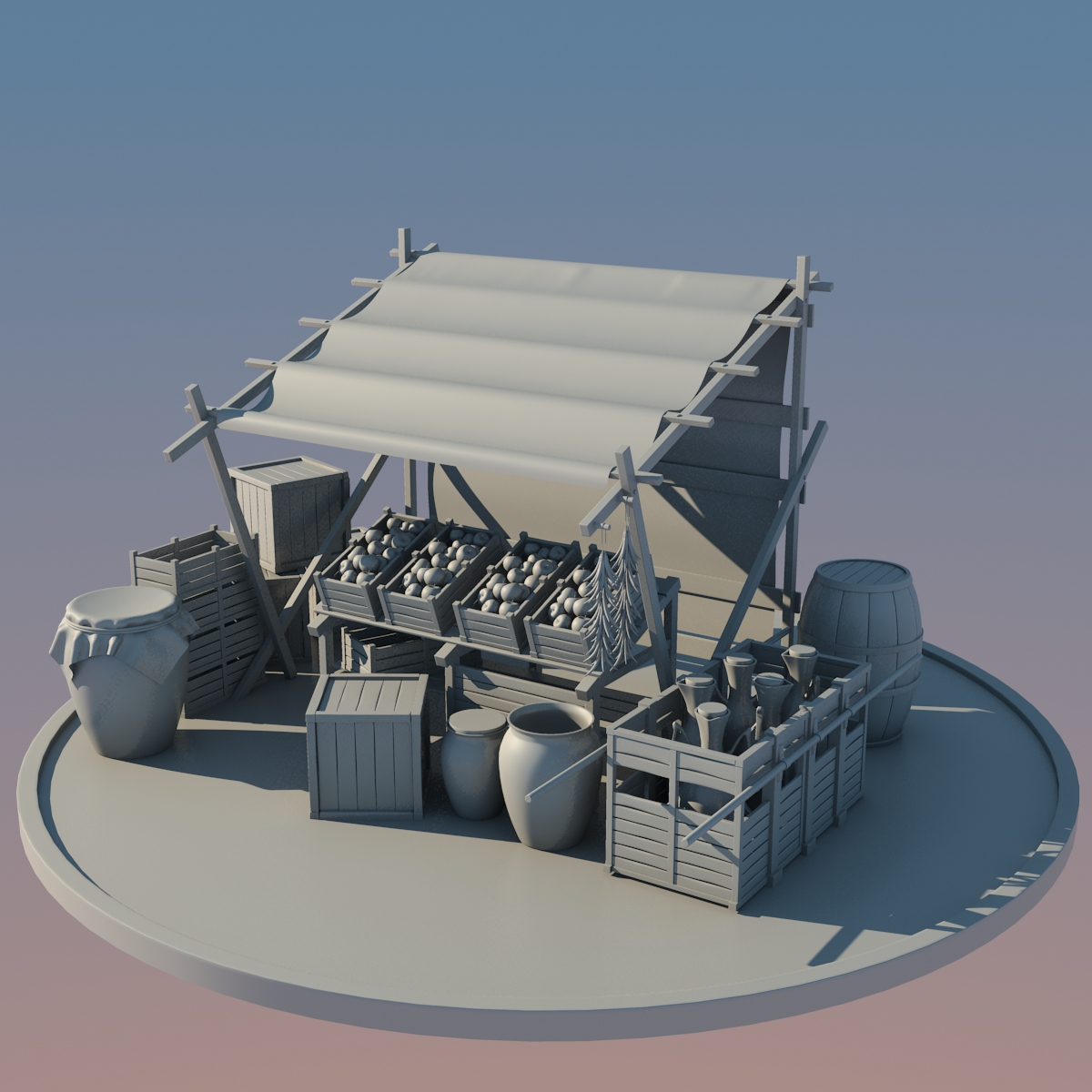 market stall model