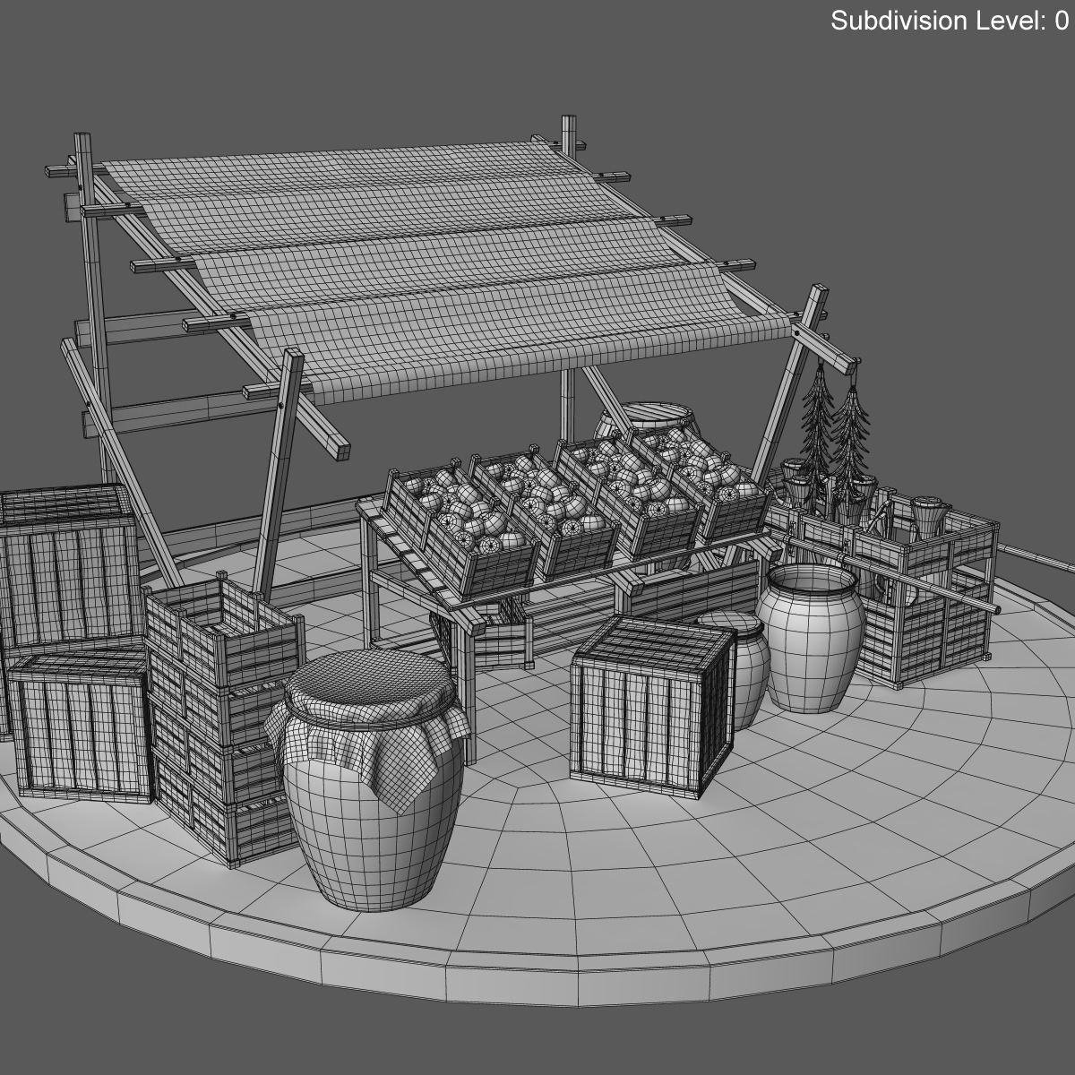 market stall model