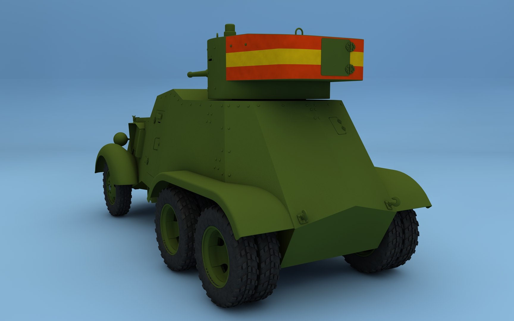 Ww2 Aac-1937 Armored Car 3d Model