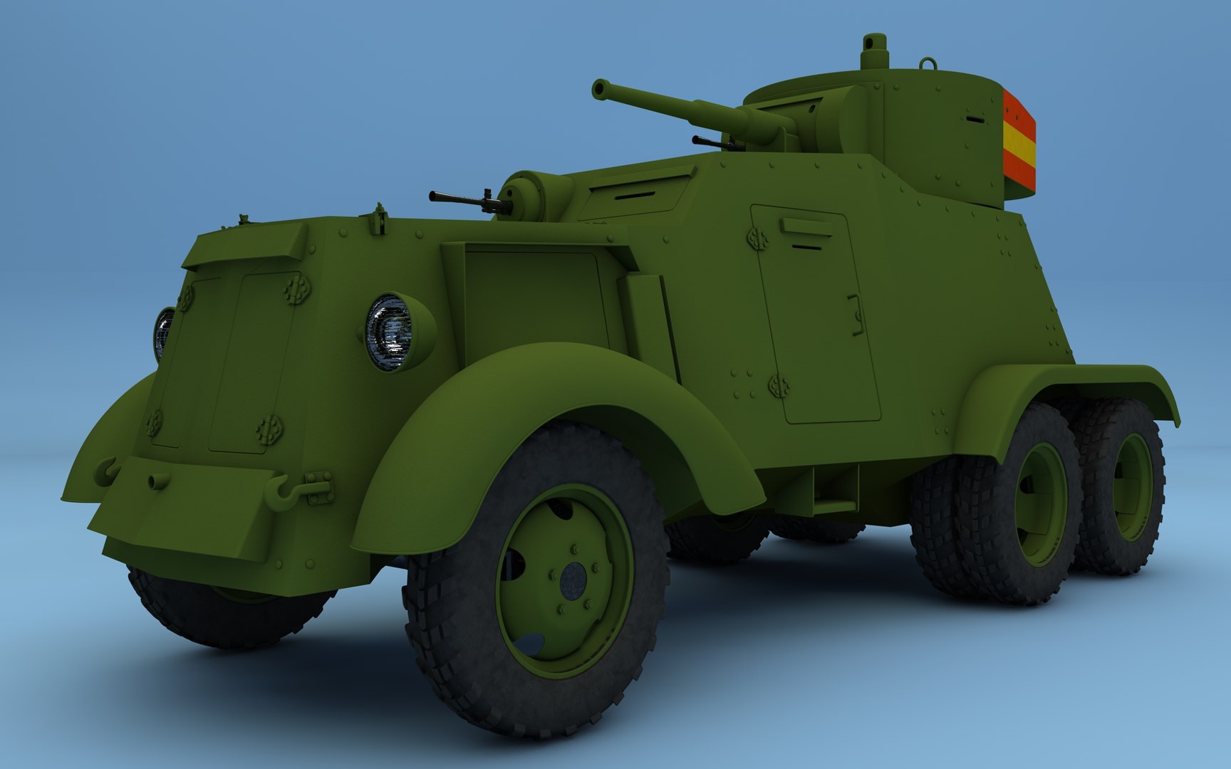 Ww2 Aac-1937 Armored Car 3d Model