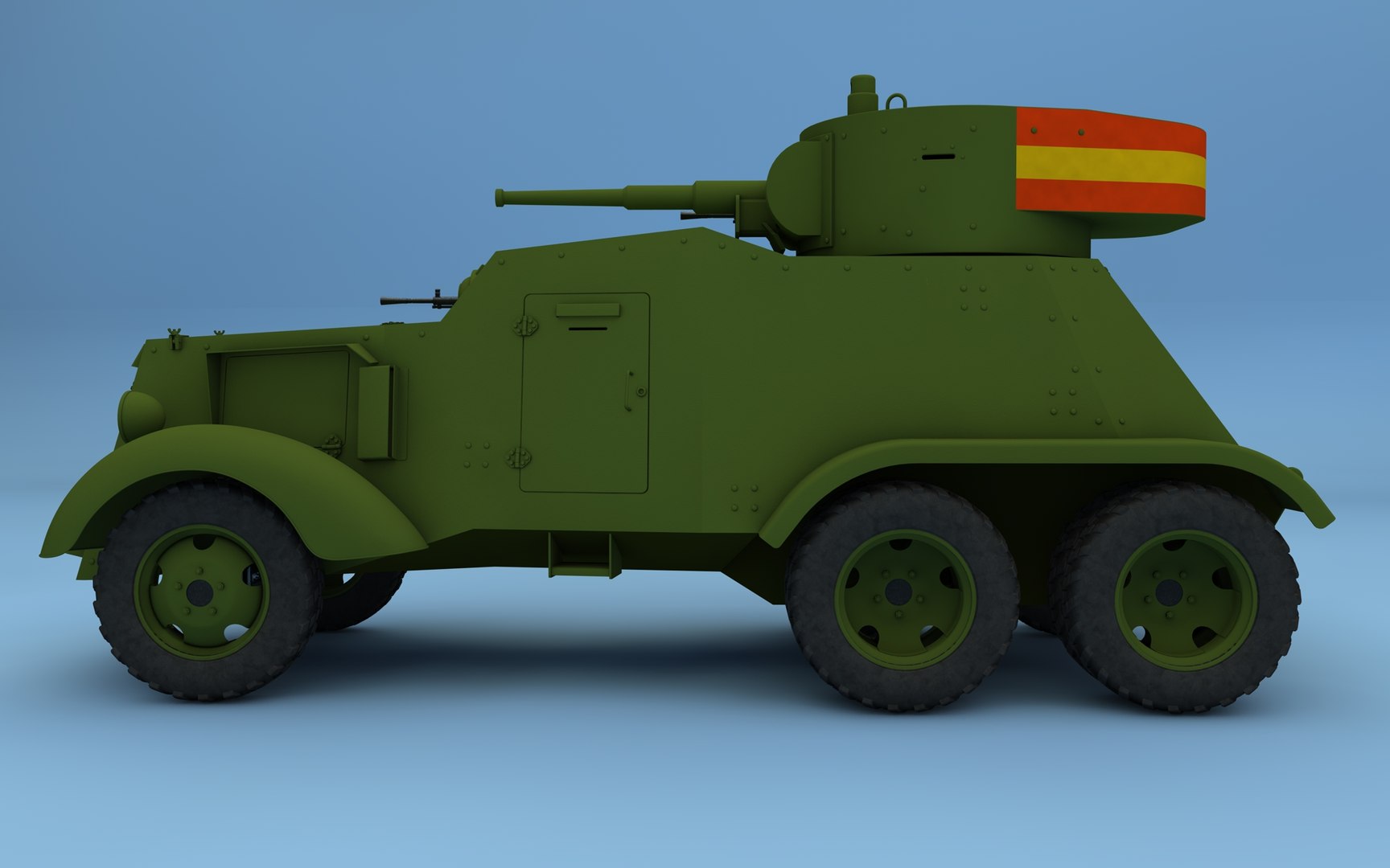 Ww2 Aac-1937 Armored Car 3d Model