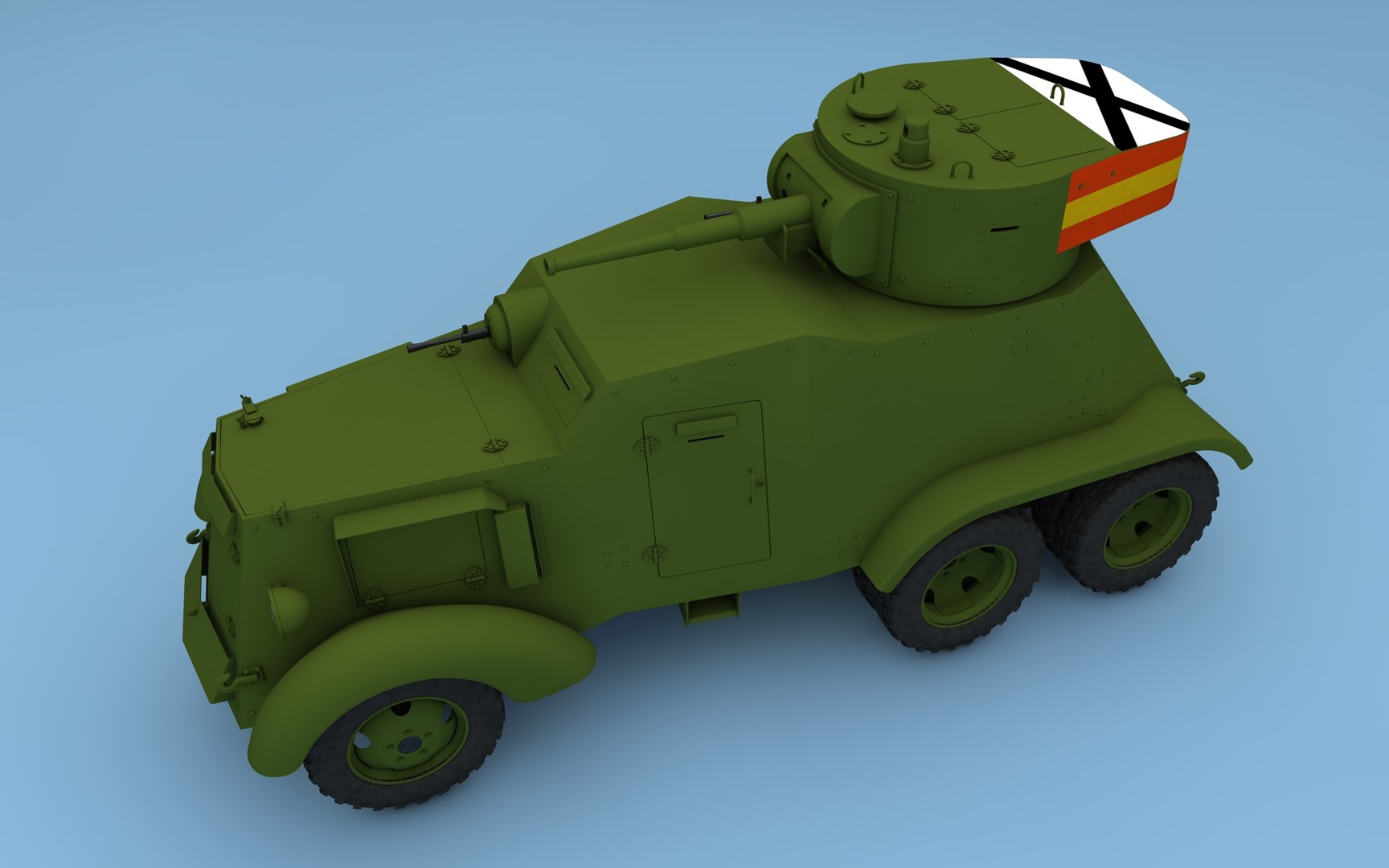 Ww2 Aac-1937 Armored Car 3d Model