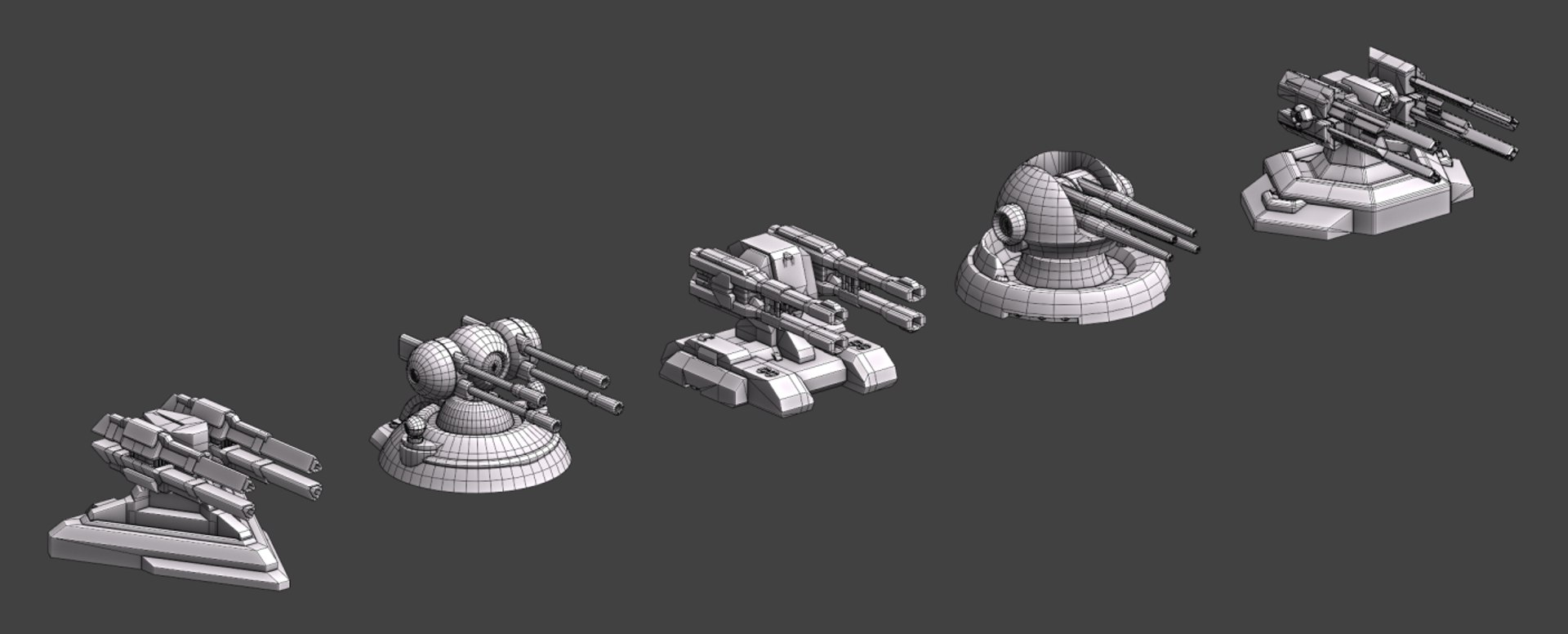 Turret Pack 3D - TurboSquid 1770811