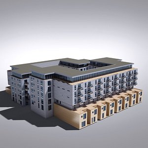 3d modern generic building