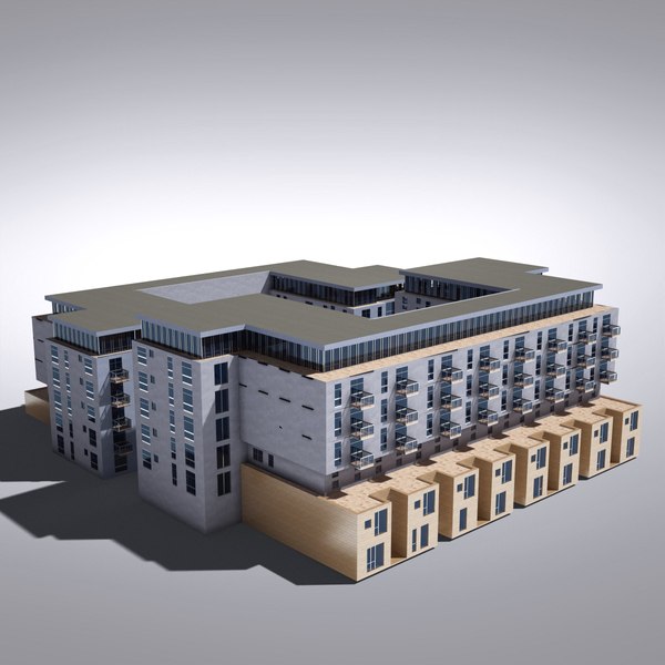 modern generic building 3d model