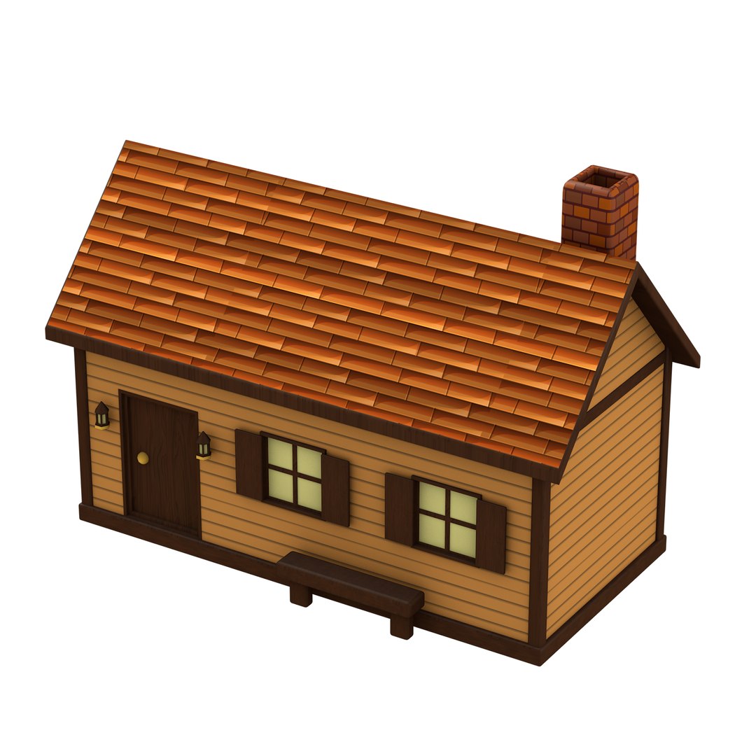 Set cartoon wood house model - TurboSquid 1408611