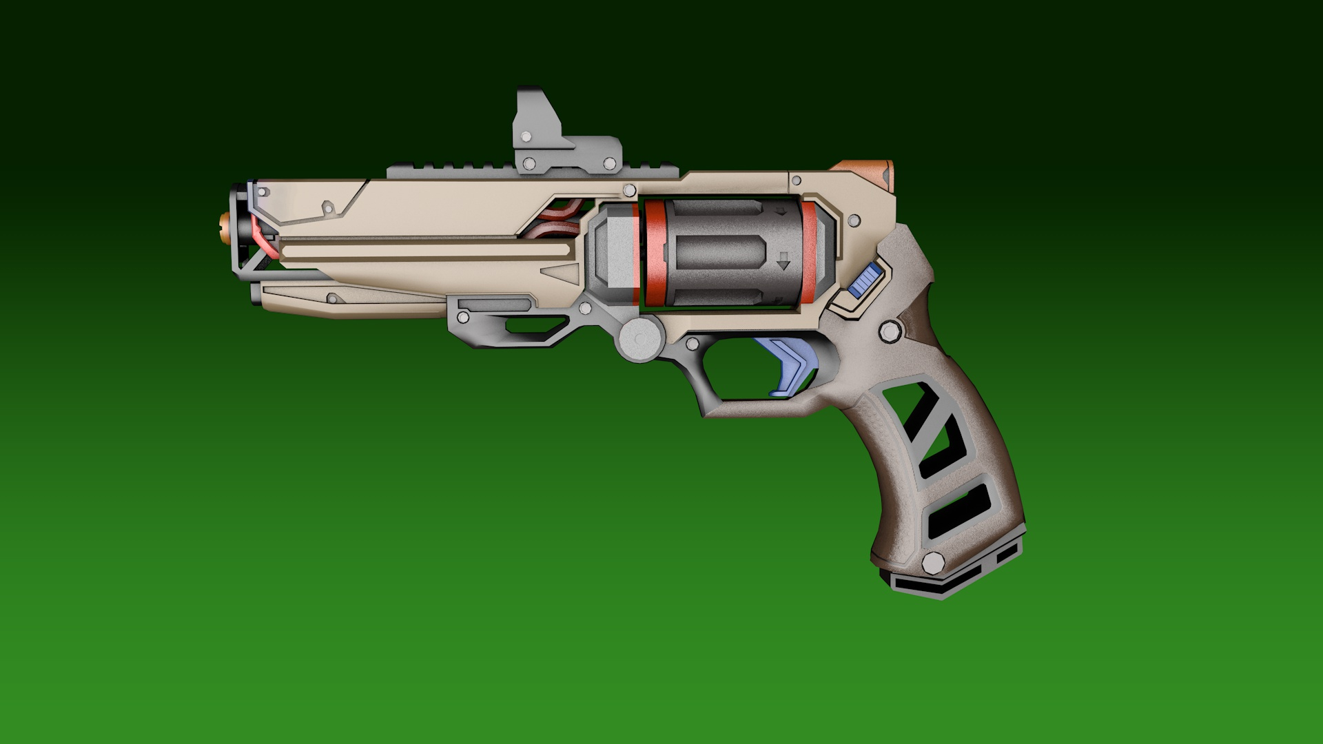 3D Sci-fi Revolver Model - TurboSquid 1886967