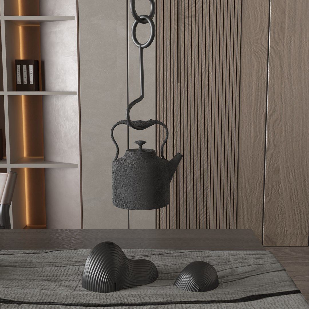 Chinese-style tea room 3D model Interior design style 3D model - TurboSquid 2167405