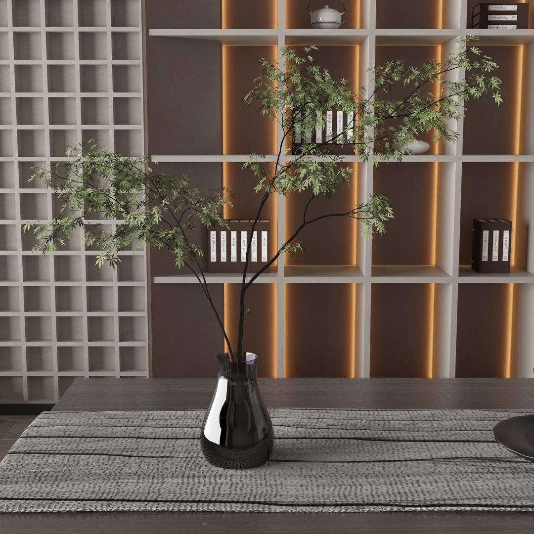 Chinese-style tea room 3D model Interior design style 3D model - TurboSquid 2167405