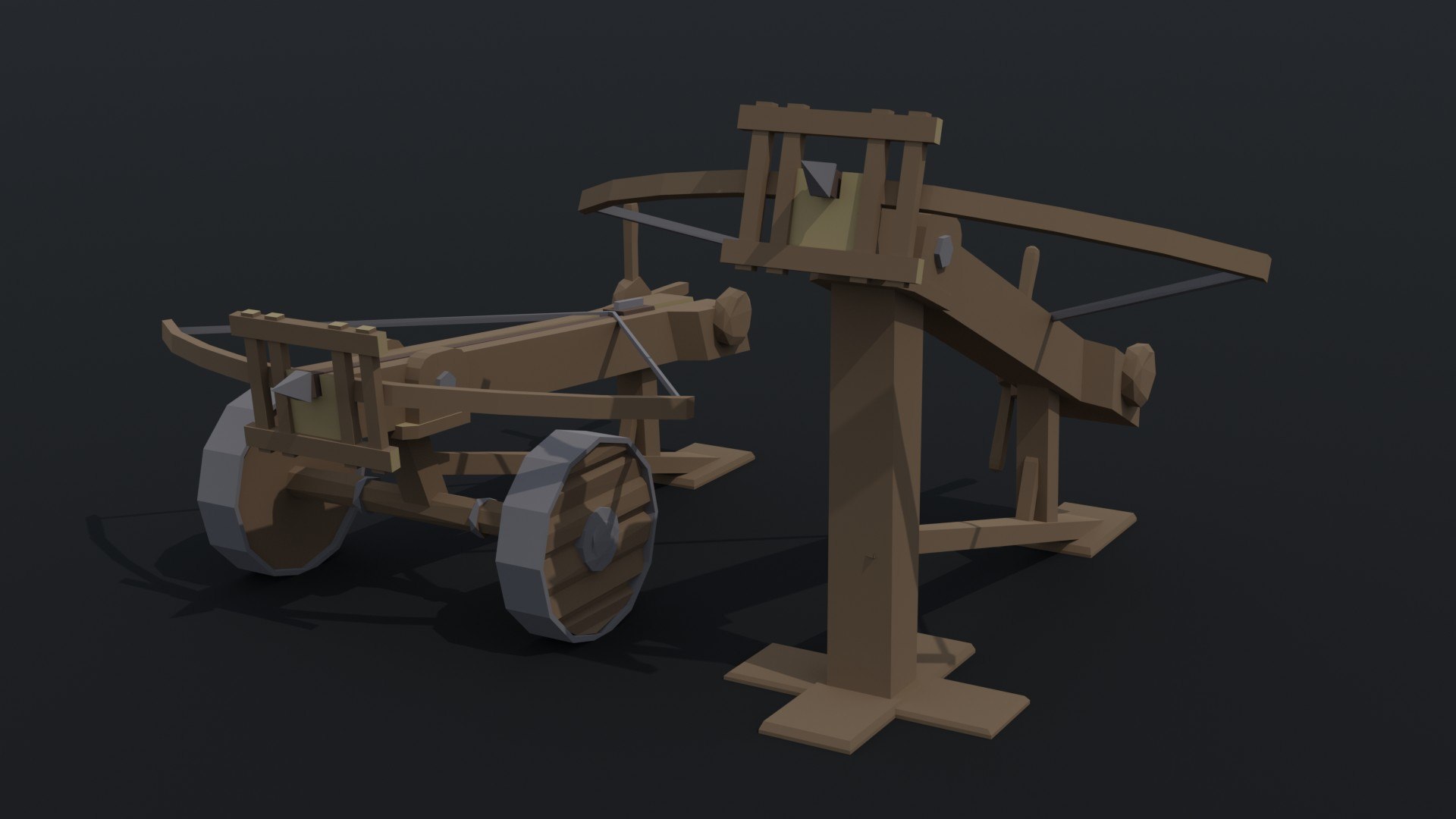 3D Cartoon Siege Engines Asset - TurboSquid 1699163