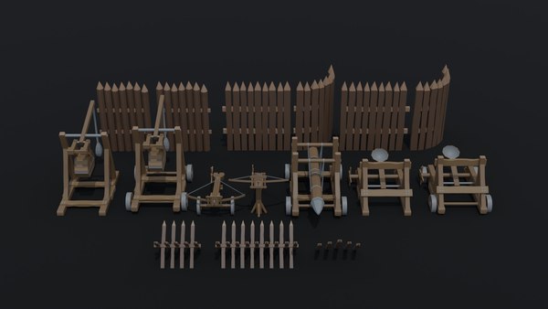 3D cartoon siege engines asset - TurboSquid 1699163