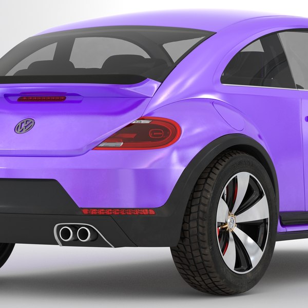 3d volkswagen beetle 2016 purple