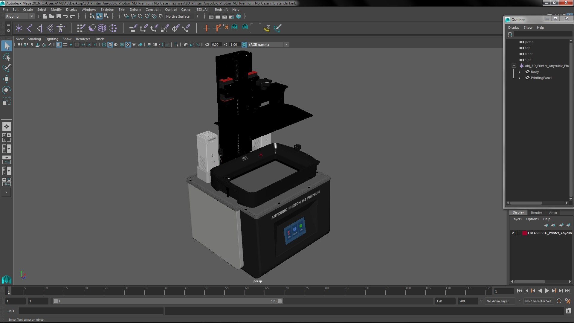 3D 3D Printer Anycubic Photon M3 Premium No Case - TurboSquid 2079588