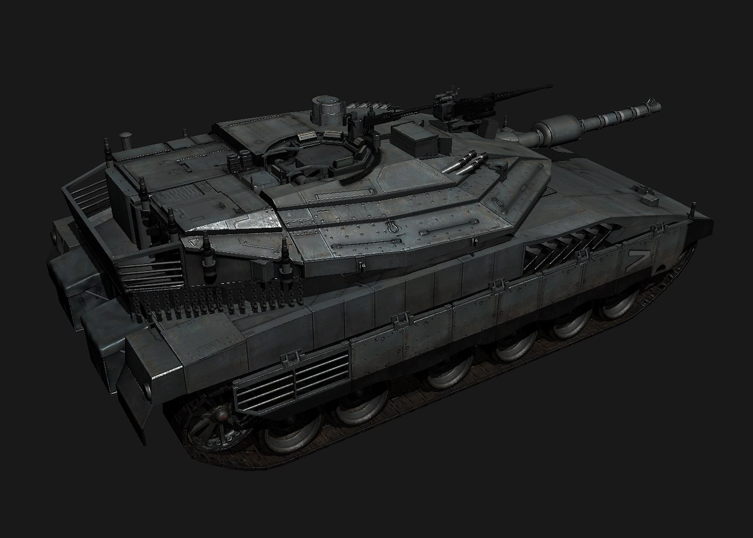 3d Model Merkava Mk Iv Battle Tank