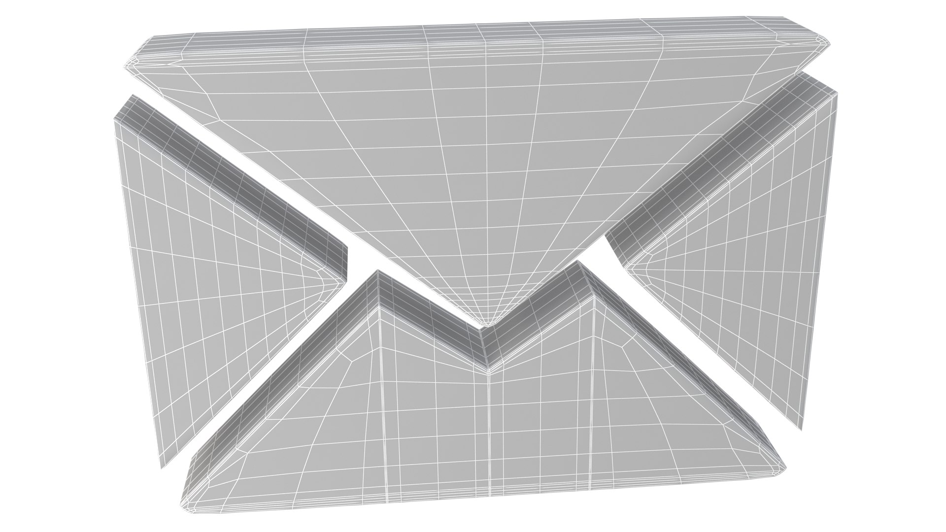 Message Letter Icon Color 3D - TurboSquid 1699118