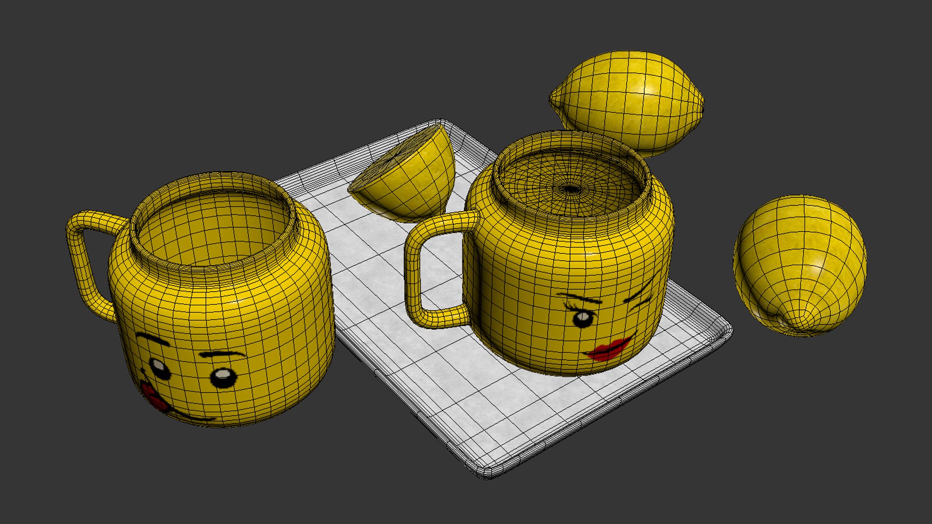 Silly And Winking Girl Large Ceramic Mug By Lego 3D Model - TurboSquid ...