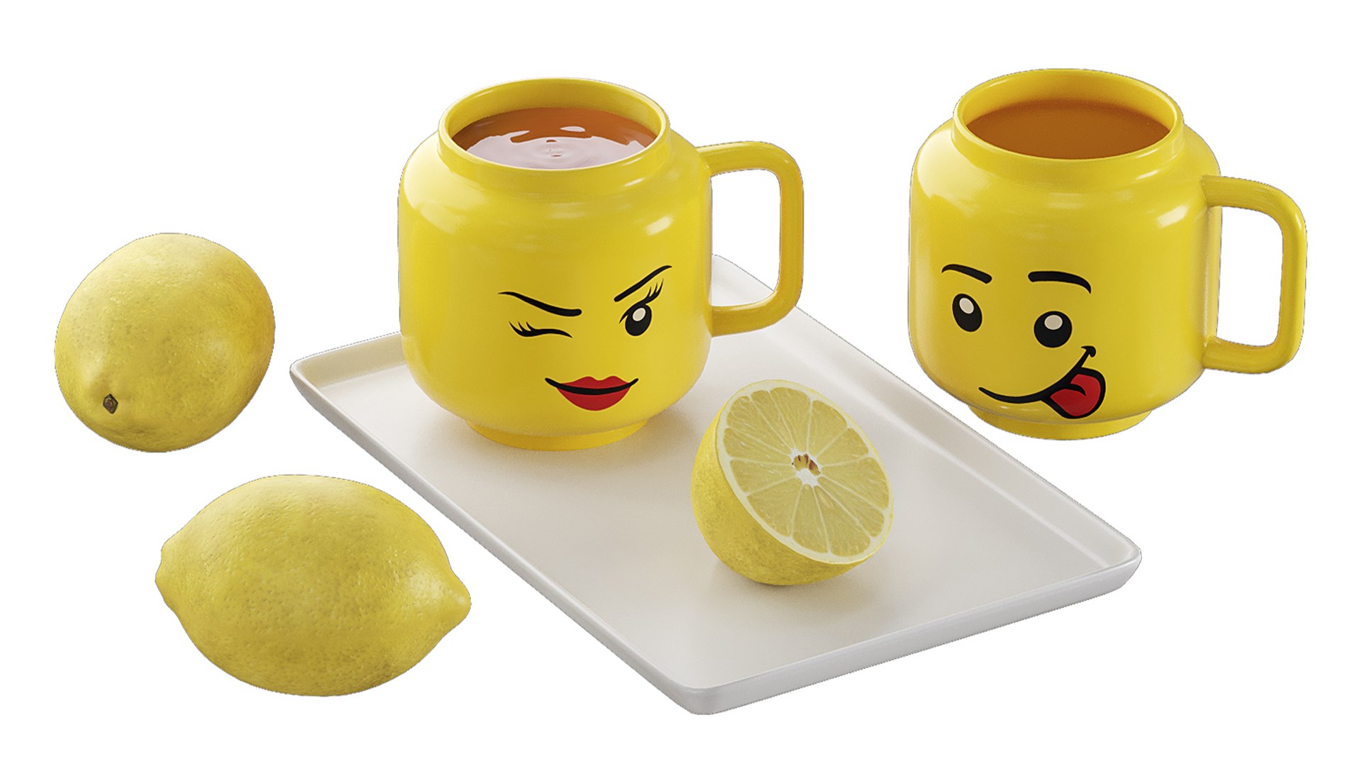 Silly And Winking Girl Large Ceramic Mug By Lego 3D Model - TurboSquid ...