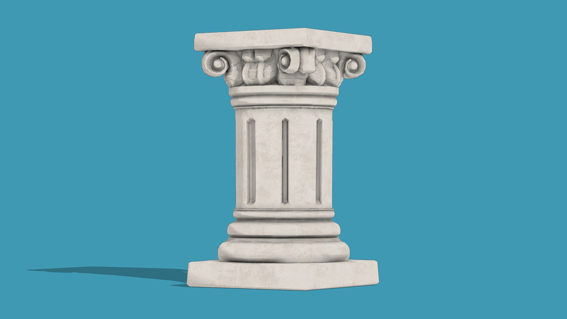 3D Vintage Ionic Column - TurboSquid 2439645