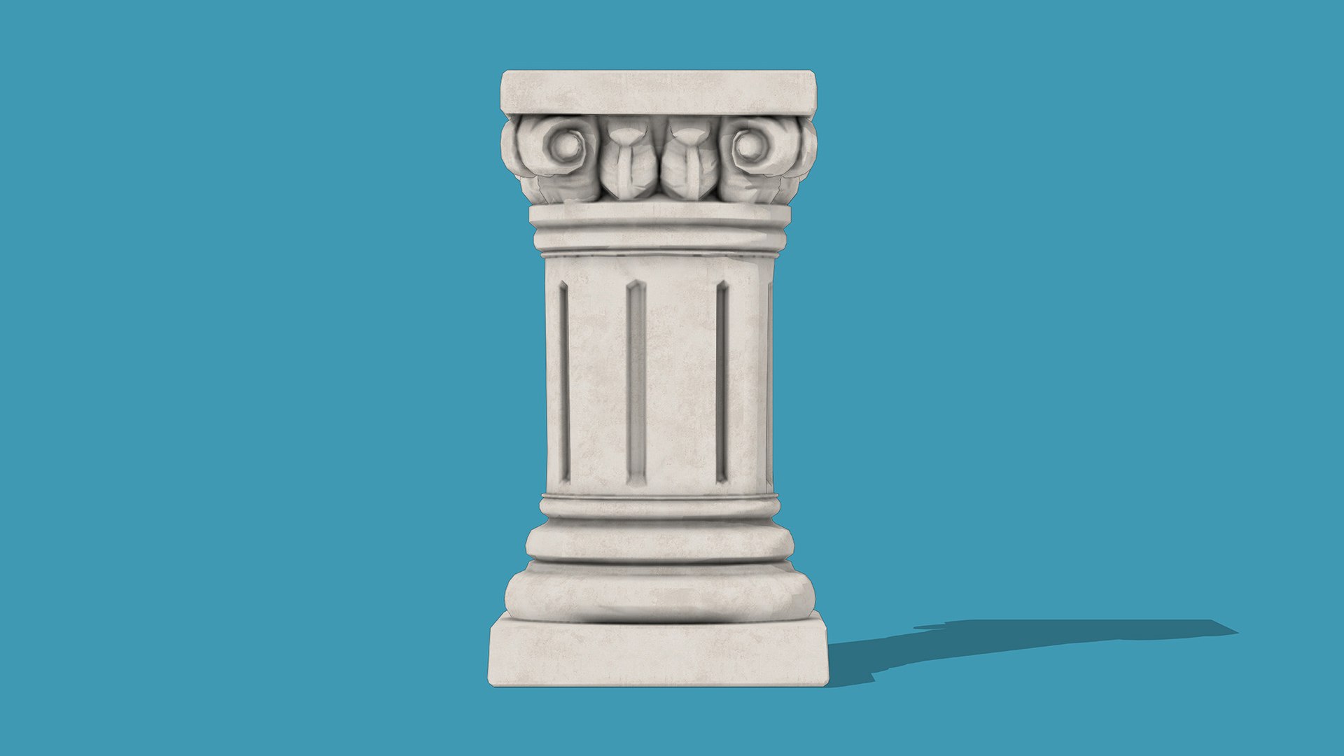 3D Vintage Ionic Column - TurboSquid 2439645