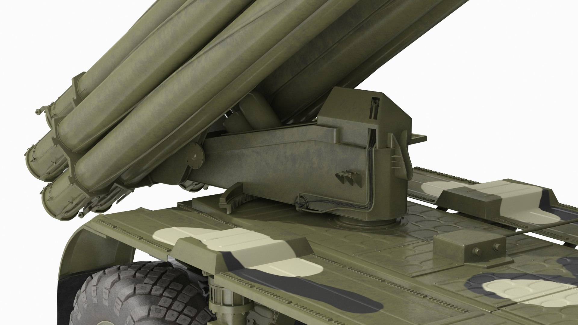 3D Smerch Rocket Launcher System Camouflage model - TurboSquid 1774609