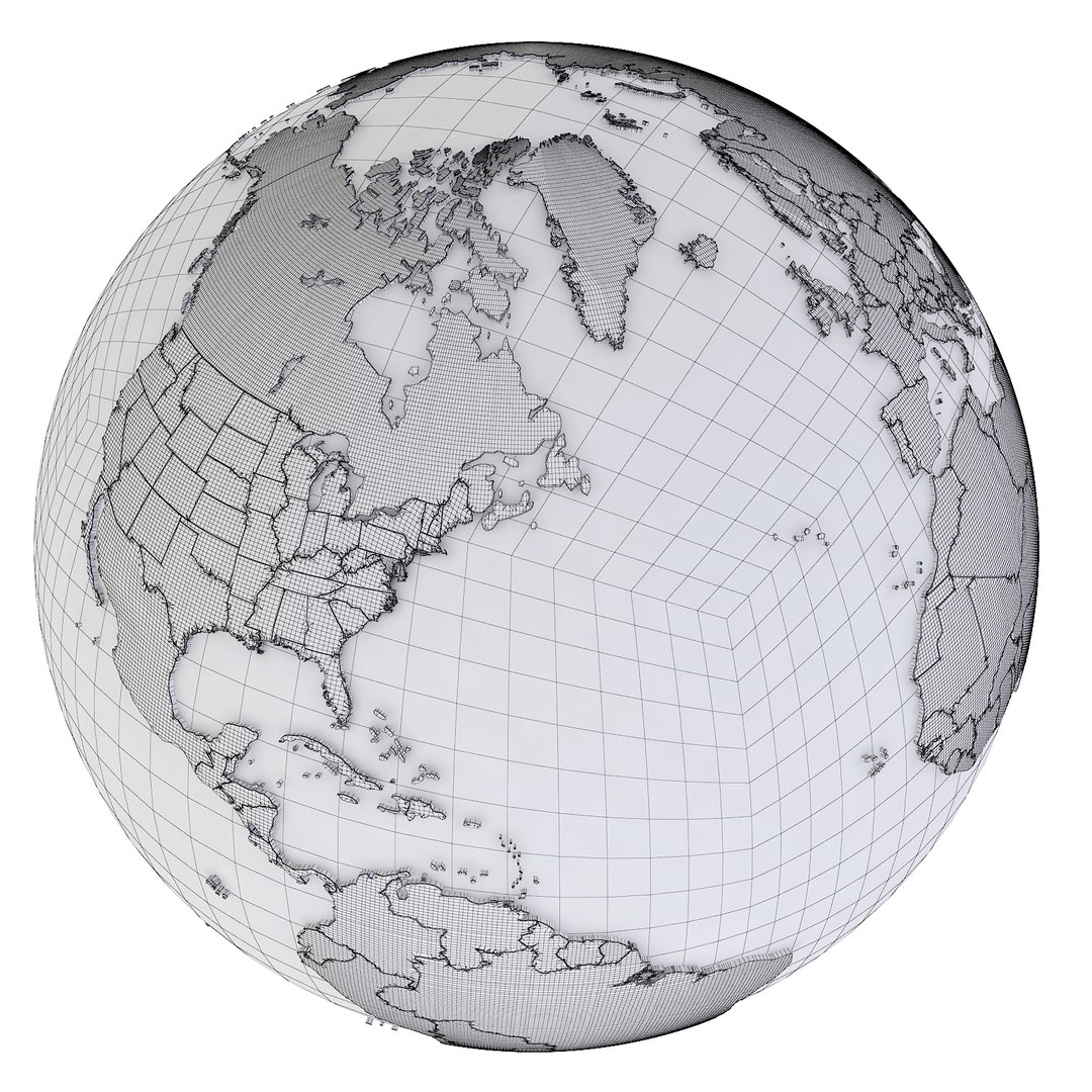 world globe 3d 3ds