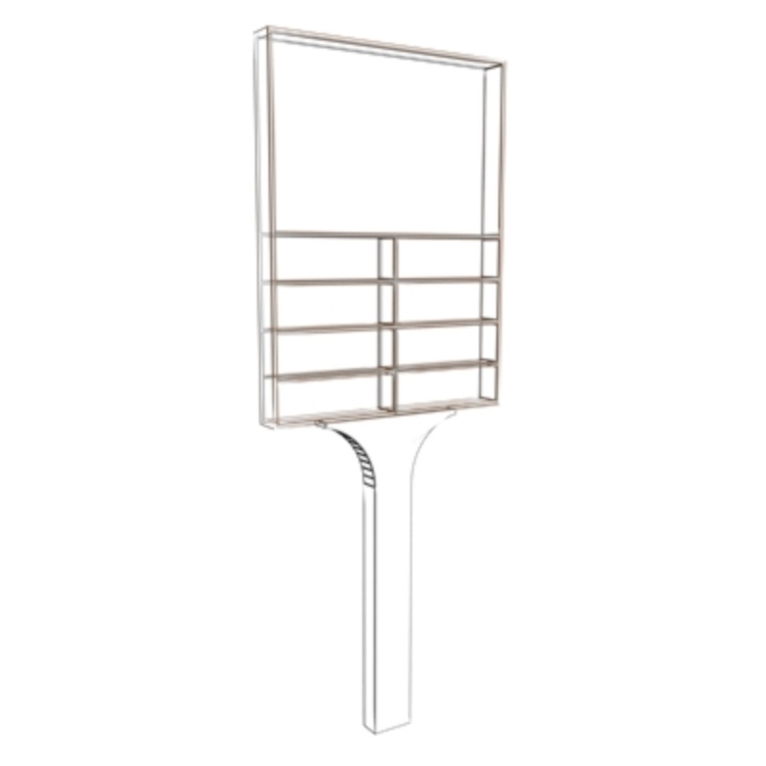 illuminated sign freestanding 3d model