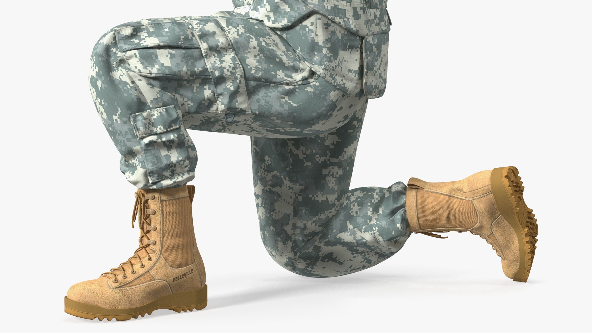 3D Army Soldier In Grey Camo With Rifle Aiming Model - TurboSquid 2272715