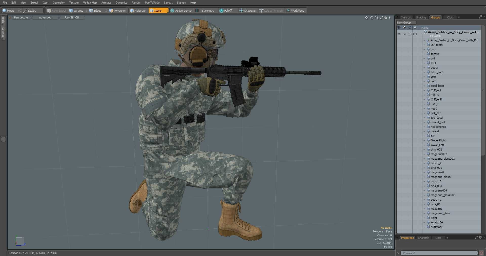 3D Army Soldier In Grey Camo With Rifle Aiming Model - TurboSquid 2272715