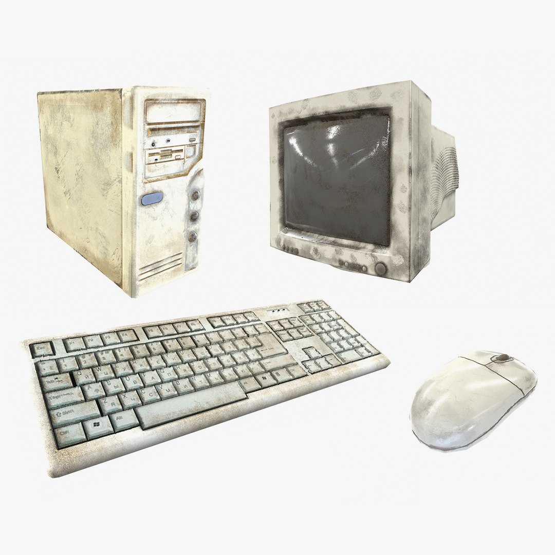 White Retro Vintage Old Pc Desktop Da1 3D Model - TurboSquid 1964991