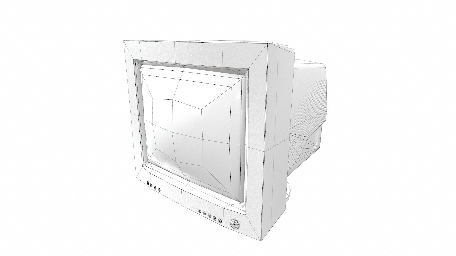 White Retro Vintage Old Pc Desktop Da1 3D Model - TurboSquid 1964991