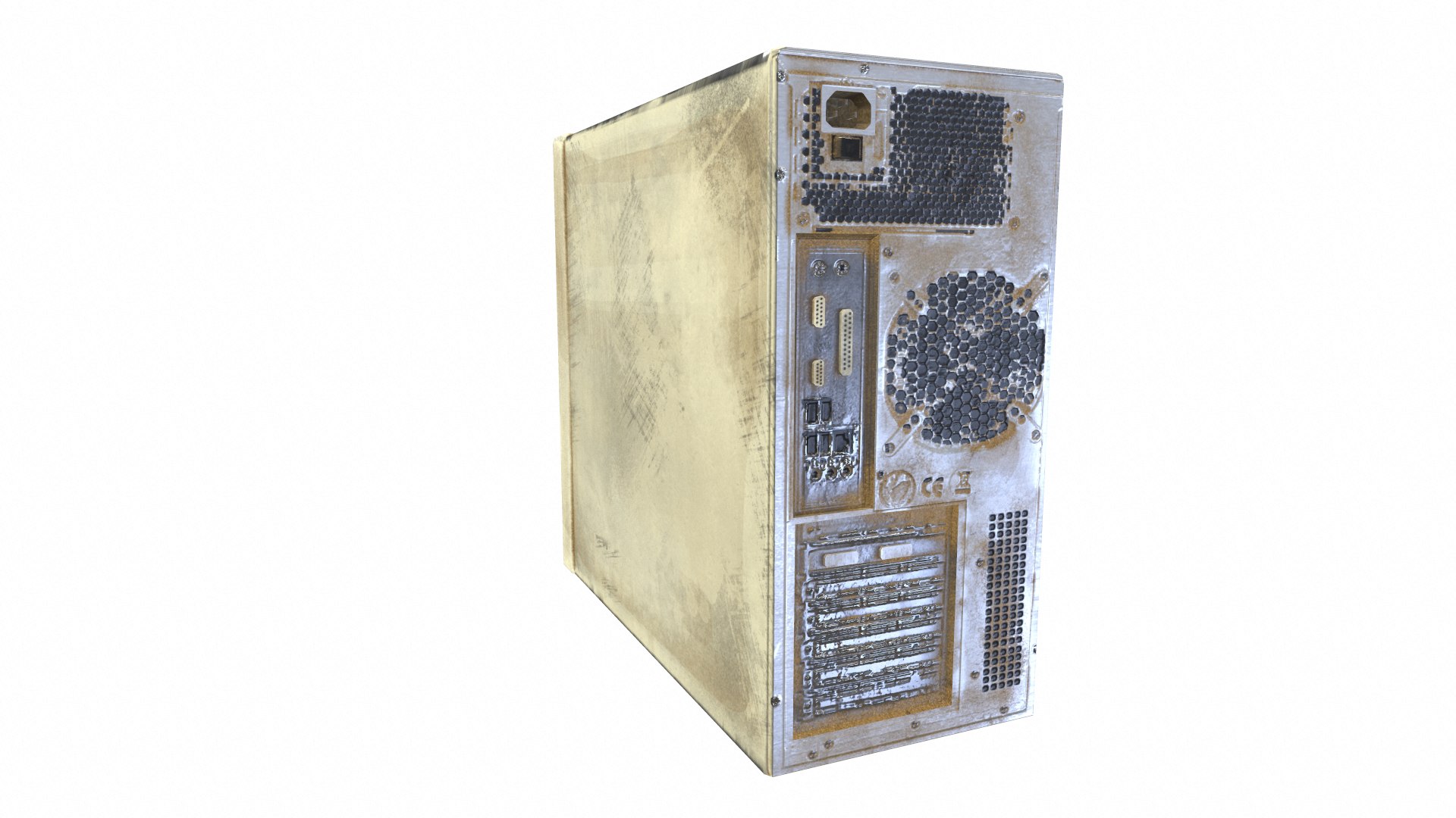 White Retro Vintage Old Pc Desktop Da1 3D Model - TurboSquid 1964991