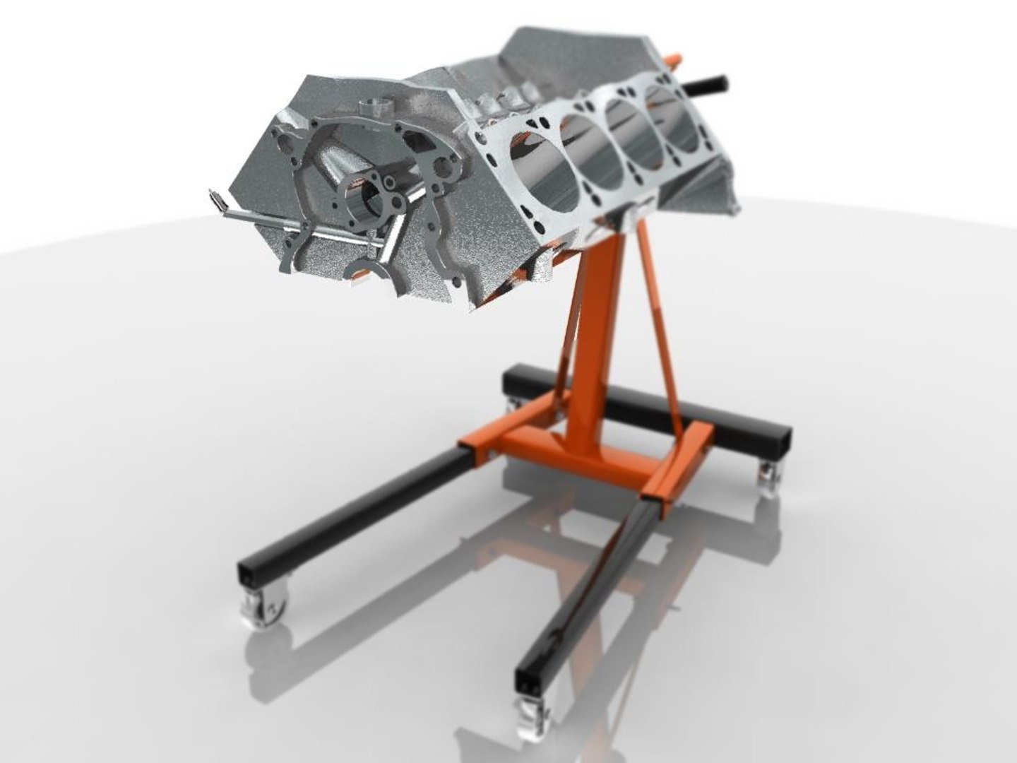 engine stand hd 3d model