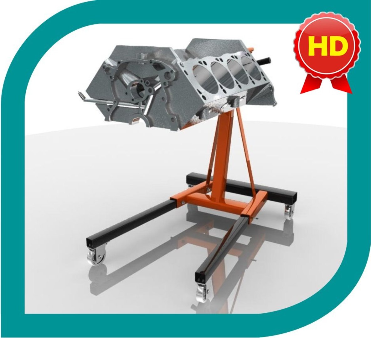 engine stand hd 3d model