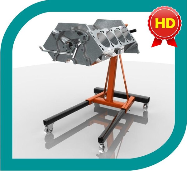 engine stand hd 3d model
