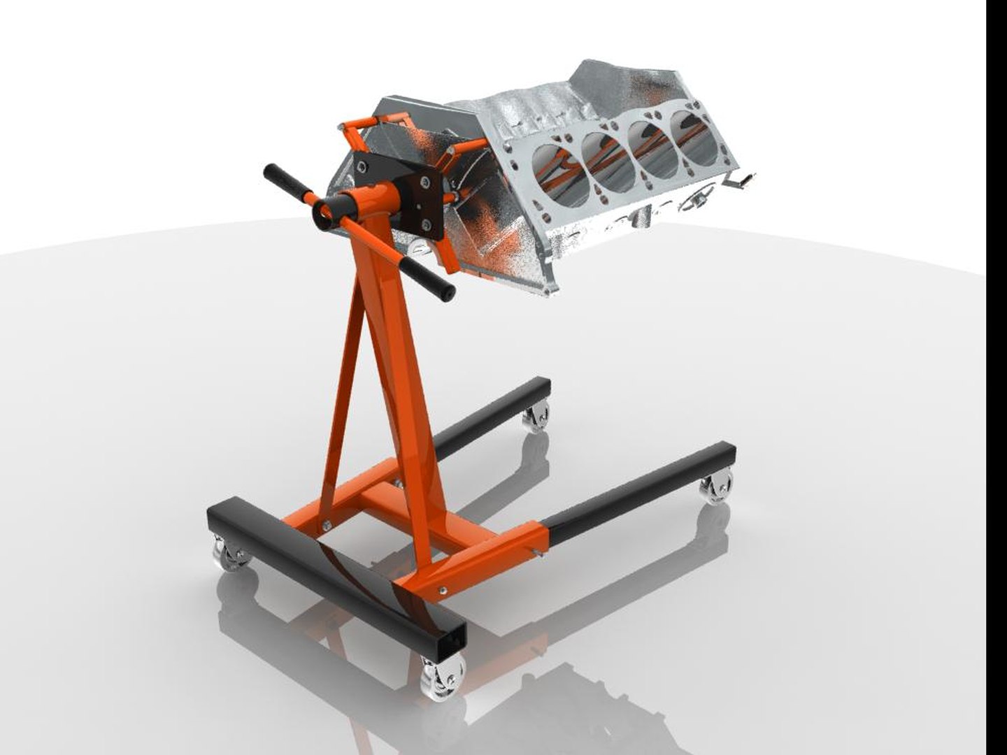 engine stand hd 3d model