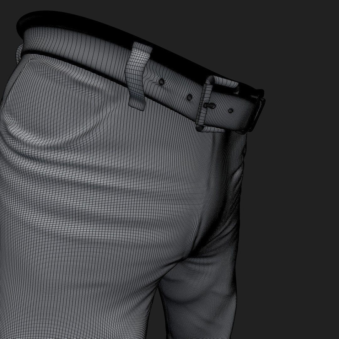 3d Model Of Pants Belt