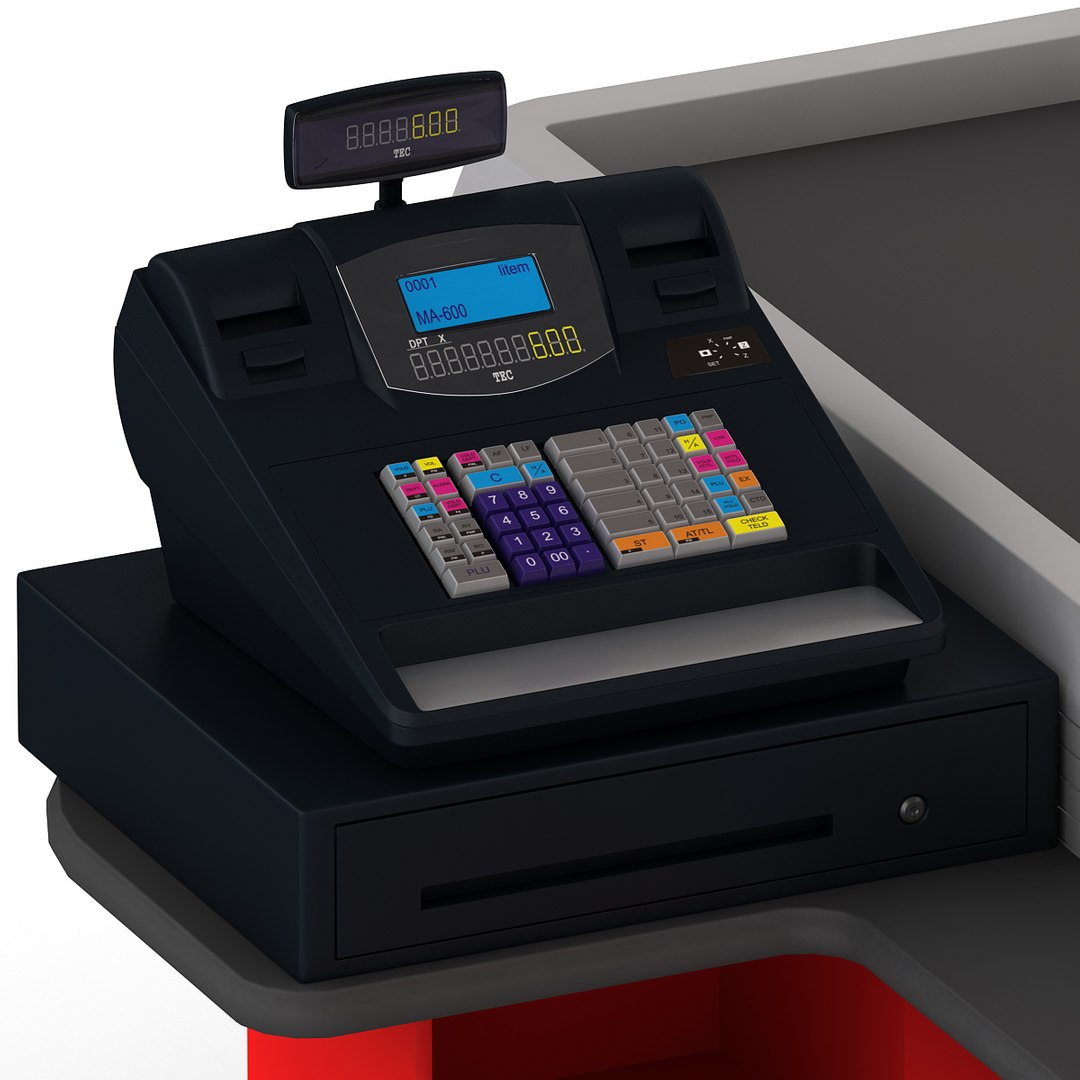 3d Model Cash Counter 2